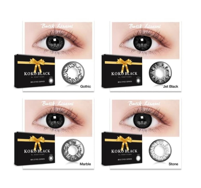 Jual Softlens Koko Black by X2 Exoticon Soflen Murah Warna Hitam - Kota ...