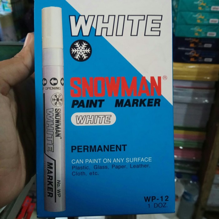 Jual Spidol Paint Marker Snowman Permanent PUTIH satuan - Jakarta Barat ...