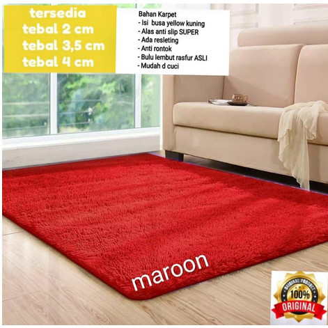 Jual karpet rasfur 120 x 200 x 2 cm / karpet lantai/ karpet bulu ...