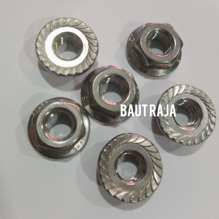 Jual Flange Nut Stainless M3 x 0.5p - mur topi m3 - nut topi ss m3x0.5p ...