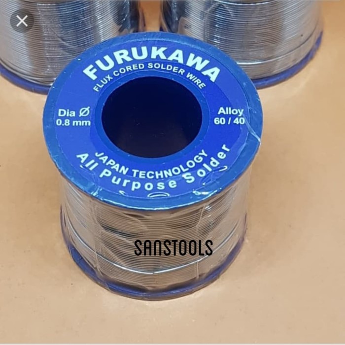 Jual kawat Timah solder furukawa 0.8mm 250gr Flux soldering wire 60/40 ...