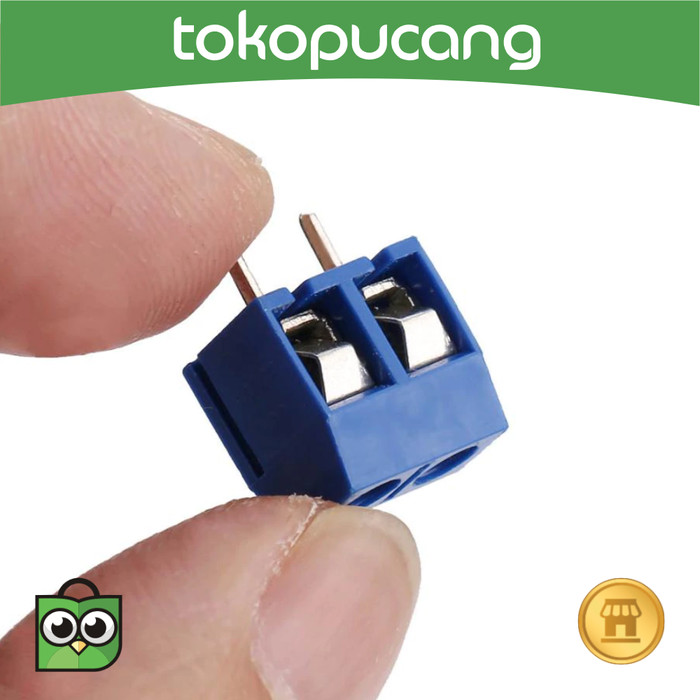 Jual Terminal Block 2P 2 pin biru p Skrup Screw PCB Blok konektor kabel ...
