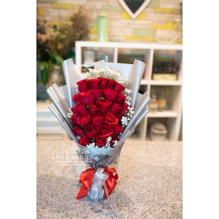 Jual Buket Bunga Asli Fresh Hand Bouquet Rose Flower anniversary ...