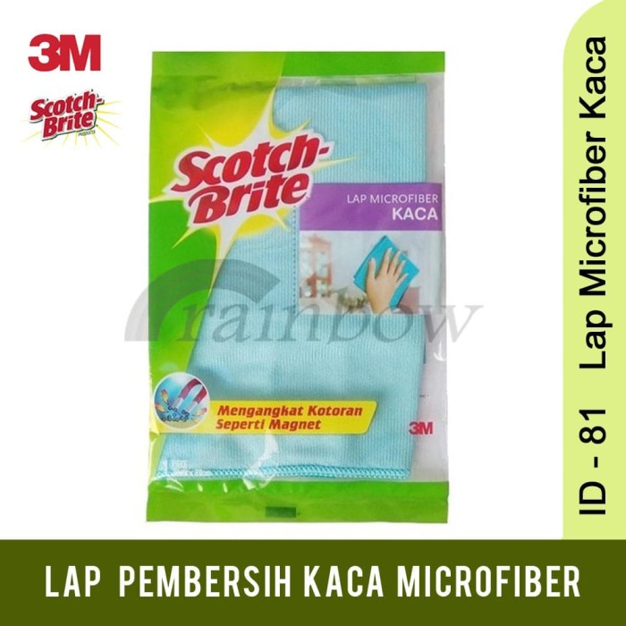 Jual 3M Scotch Brite Lap Kaca Microfiber / Glass Cloth Microfiber ...