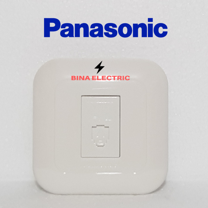 Jual Stopkontak Telpon Single Panasonic / Outlet Telepon Single + Frame ...