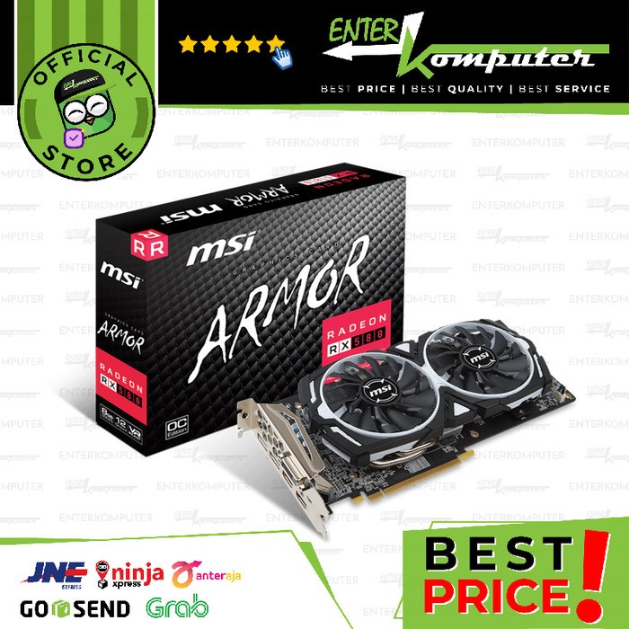 MSI Radeon RX 580 8GB DDR5 - Armor 8G OC - Enterkomputer Jual Beli ...
