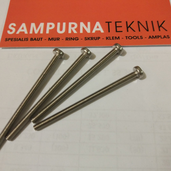 Jual Baut Obeng Besi JP m4x60 (4mm x 60mm) - Kota Bandung - Sampurna ...