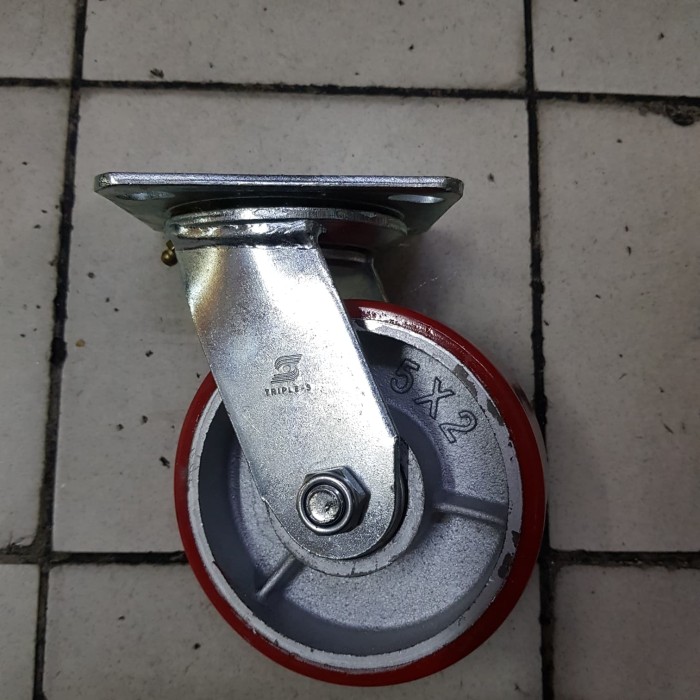 Jual Roda Trolley Pu Heavy Duty Caster Taiwan 5 inch Hidup - Jakarta ...