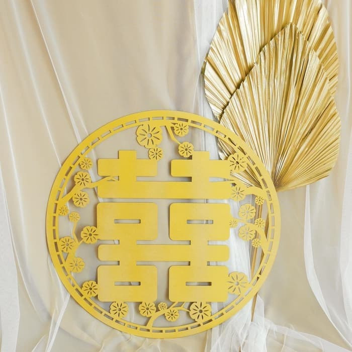 Jual ShuangXi Xuang Xi Shuang Xi Suang Si -Warna metalik - Gold, 50 cm ...