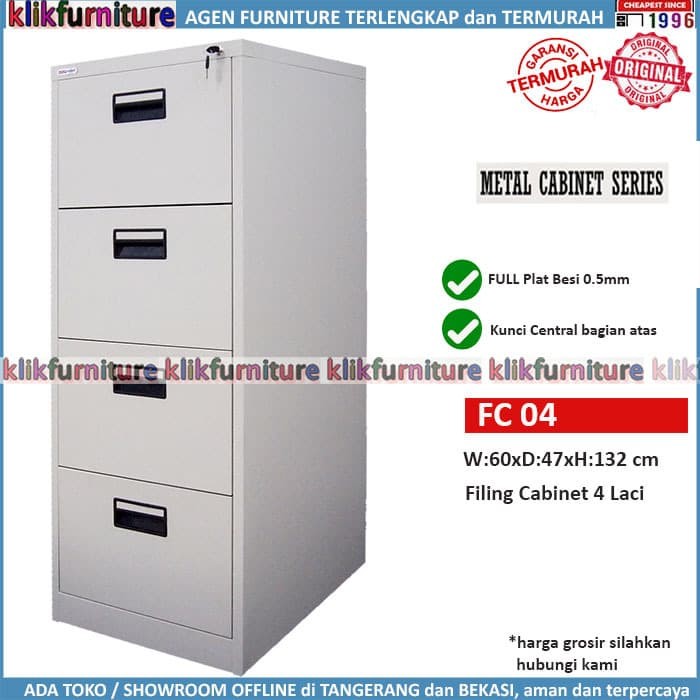 Jual Filing Cabinet Besi 4 Susun 4 Laci FC 04 - Kota Tangerang ...