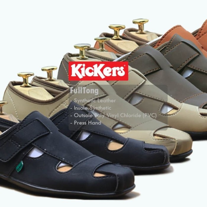 Jual Sepatu Sendal Kickers Pria / Sandal Slop Casual Slip On Cowok ...