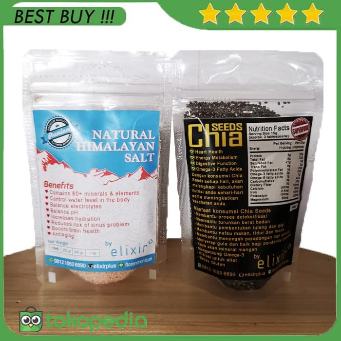 Jual Himalayan Salt & Chia Seed100gr Combo / Garam Himalaya / Biji Cia ...