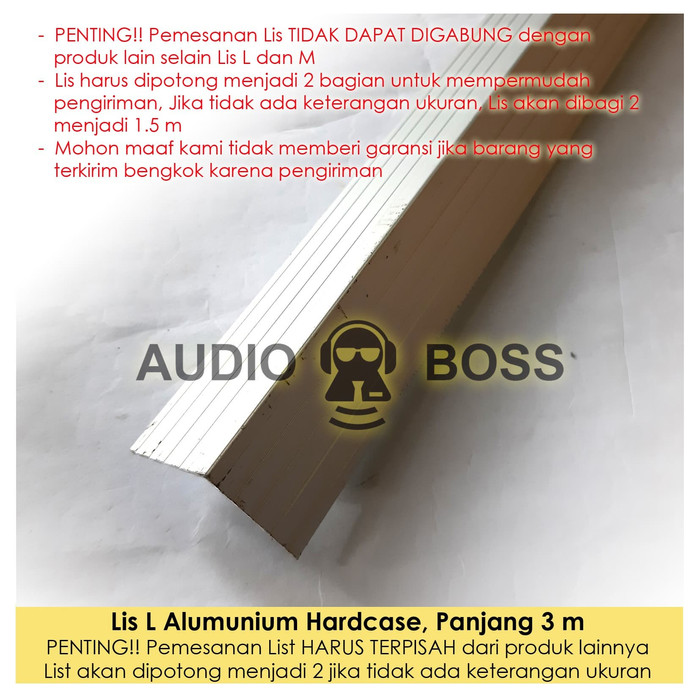 Jual Lis L Alumunium Hardcase List Siku L Aluminium Flightcase Panjang ...