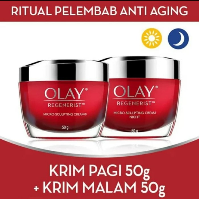 Jual Olay Set Regenerist Micro Sculpting Anti Aging Day & Night Cream ...