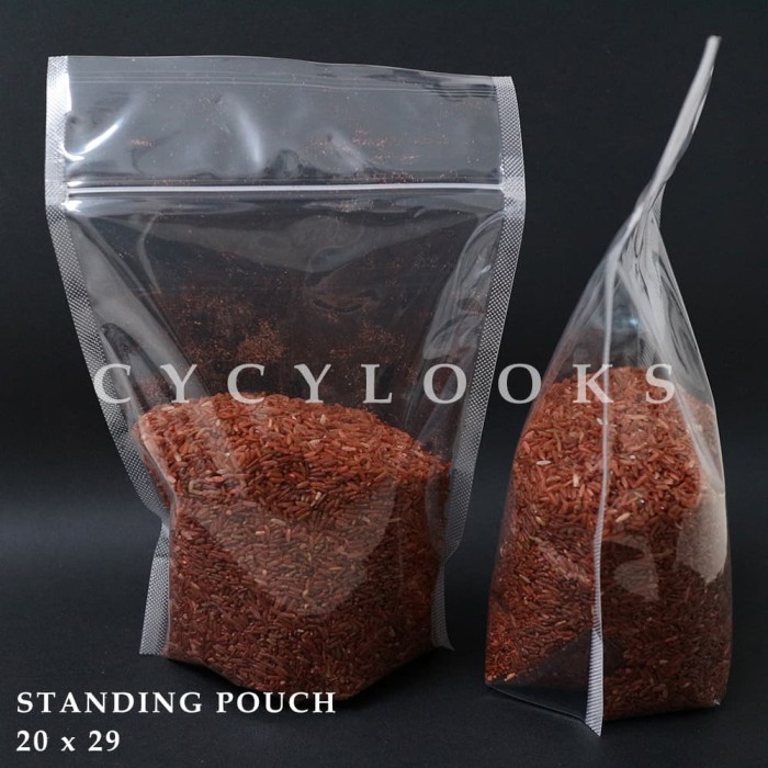 Jual Standing Pouch Bening / Plastik Kemasan Makanan Berdiri Zipper ...