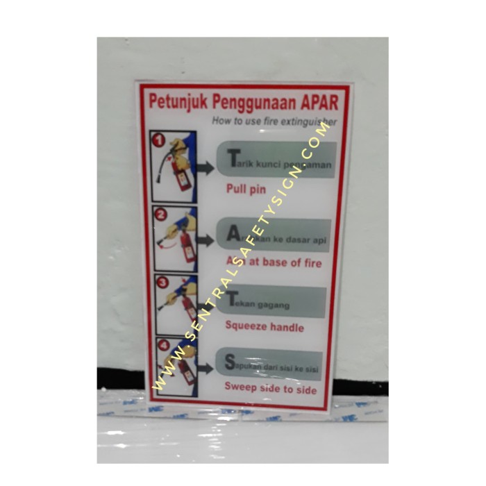Jual Petunjuk penggunaan apar - Jakarta Barat - sentral safety sign ...