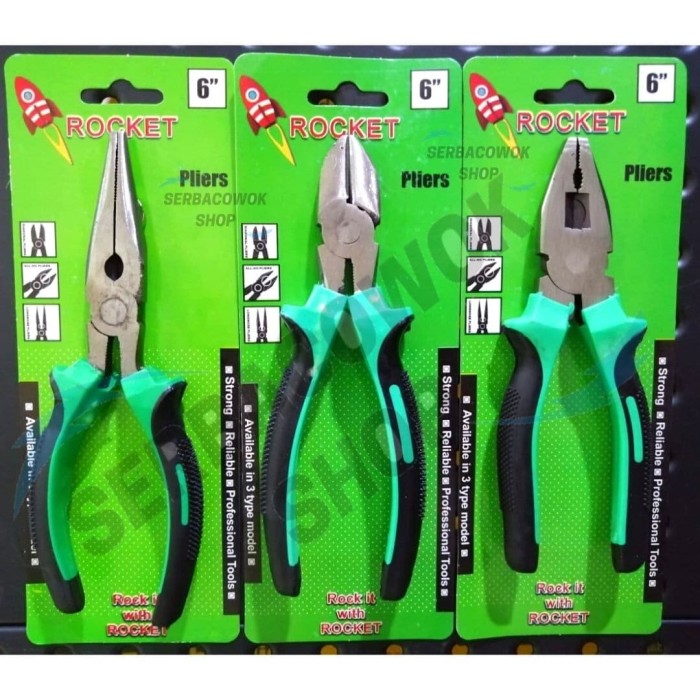 Jual Paket Tang Kombinasi-Potong-Lancip 6 Inch Karet Termurah ...