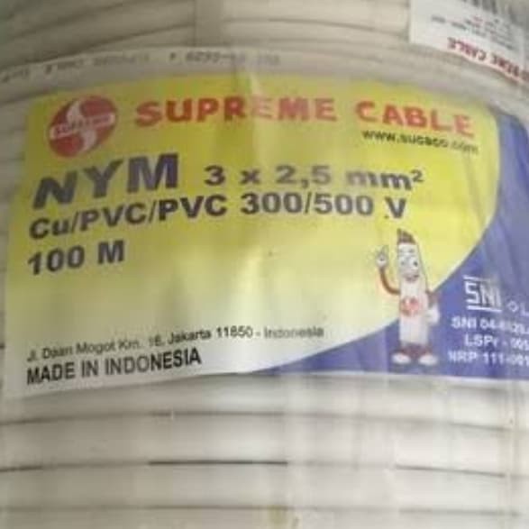 Jual Kabel Listrik NYM 3X2.5 3X2,5 Supreme 100M - Jakarta Pusat - Bina ...