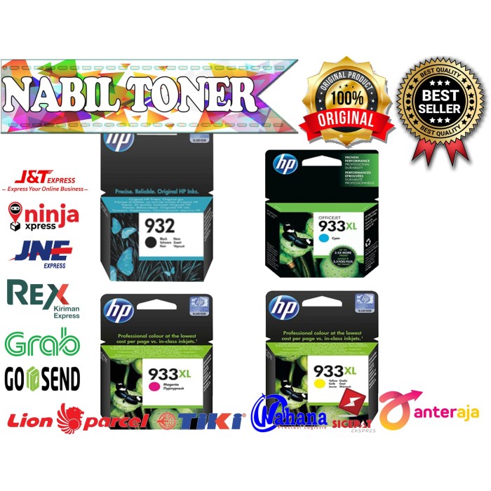 Jual PAKET tinta HP 932 black small + 933XL Original Ink Cartridge ...
