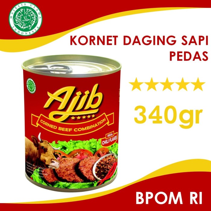 Jual KORNET SAPI PEDAS | AJIB KORNET DAGING SAPI 340gr Rasa Cabai ...