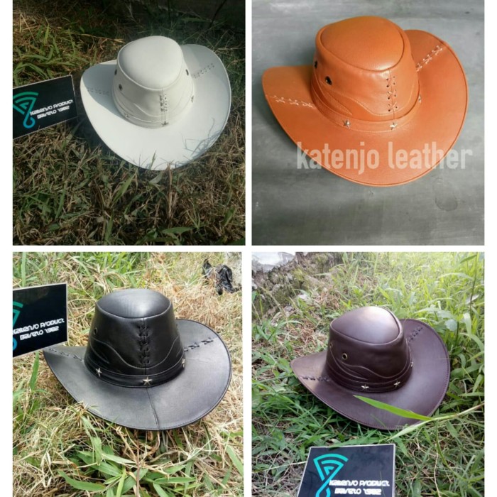 Jual topi kulit koboy topi pria wanita cowboy - Kab. Bekasi - katenjo ...