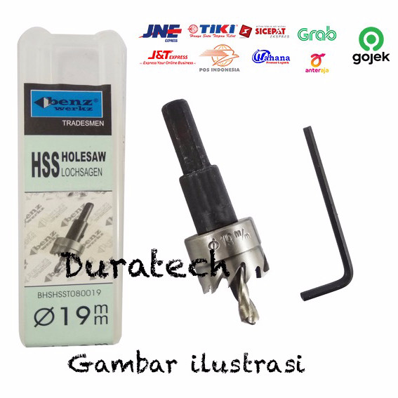 Jual Mata bor holesaw HSS 48mm / Mata bor plong kayu besi tipis Benz ...
