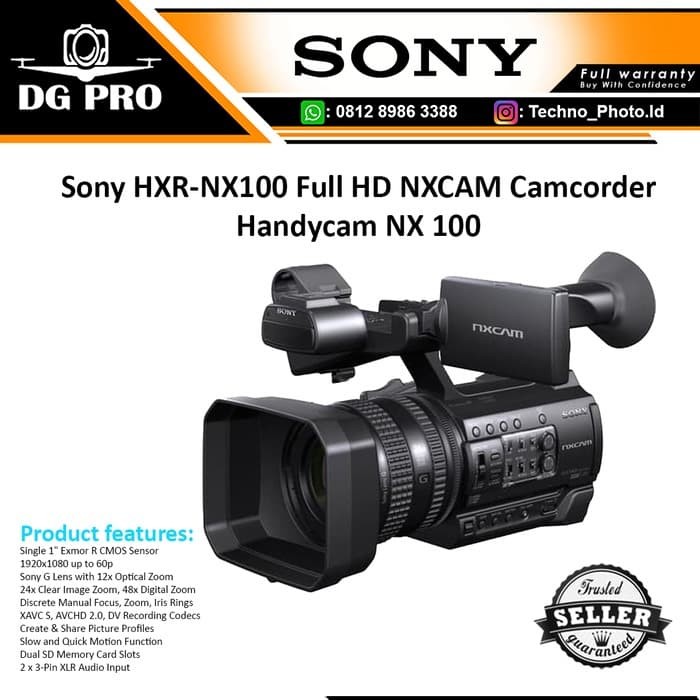 Jual Sony HXR-NX100 Full HD NXCAM Camcorder PAKET BONUS - Handycam NX ...