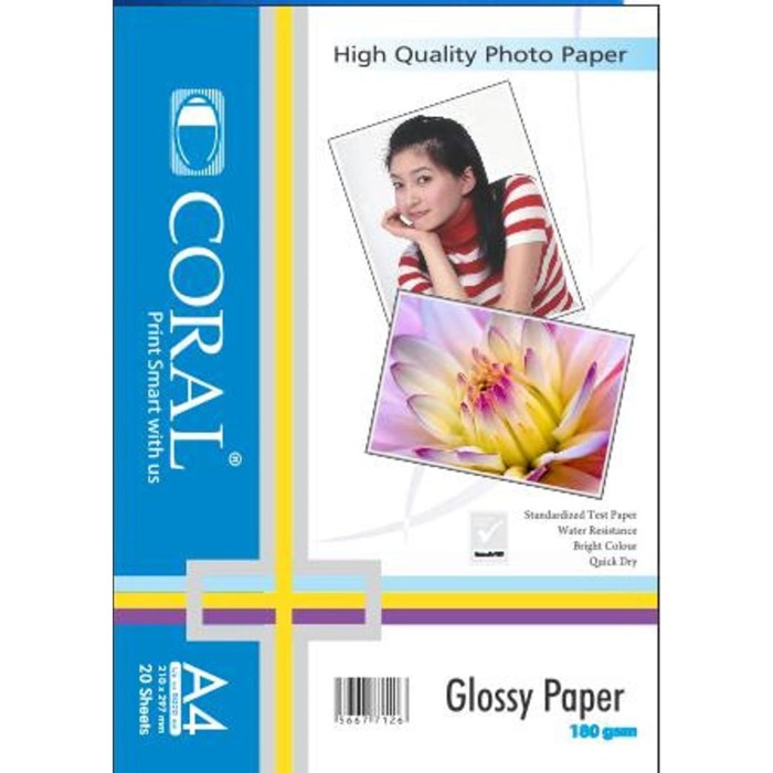 Jual GLOSSY PHOTO PAPER A4 180 KERTAS FOTO A4 KERTAS GLOSSY 180 GRAM ...