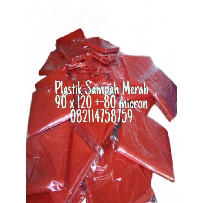 Jual Kantong Plastik Sampah Trash Bag Red Merah 90 x 120 tebal 80 ...