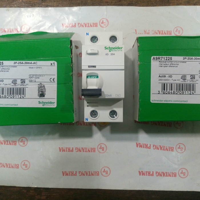 Jual RCCB / ELCB ACTI9 IID 2 Phase 25A 30MA Tipe A9R71225 Schneider - Jakarta Pusat - bintang ...