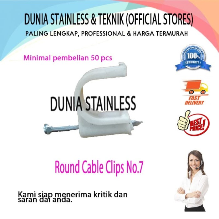 Jual Round Cable Clips No 7 alat alat listrik kabel - Kab. Tangerang ...