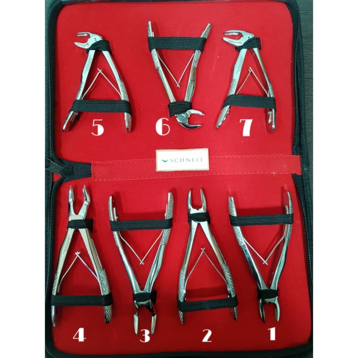Jual Tang Cabut Gigi Anak (1 set berisi 7 tang) - Dental Instrument ...