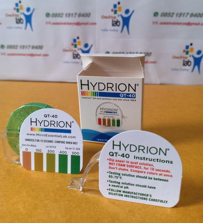 Jual HYDRION QT-40 QUAT TEST PAPER DISPENSER 0-500 PPM Sanitizer - Kota ...