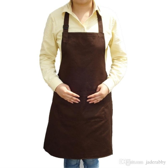 Jual Apron celemek polos dewasa unisex bahan drill berkualitas coklat ...