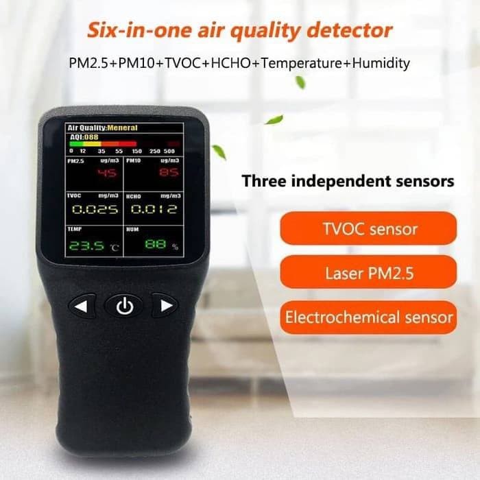 Jual Air Quality Detector Alat Ukur Kualitas Udara PM2.5 PM10 HCHO TVOC - Jakarta Barat - Sang ...