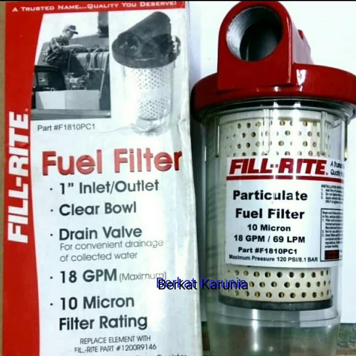 Jual Fuel Filter FILL-RITE Particulate type F1810PCI - Jakarta Pusat ...