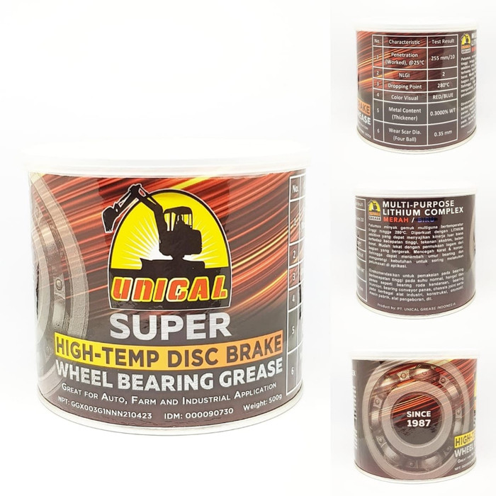 Promo UNICAL Lithium Complex Grease - Warna Merah @ 500Gram - Jakarta ...