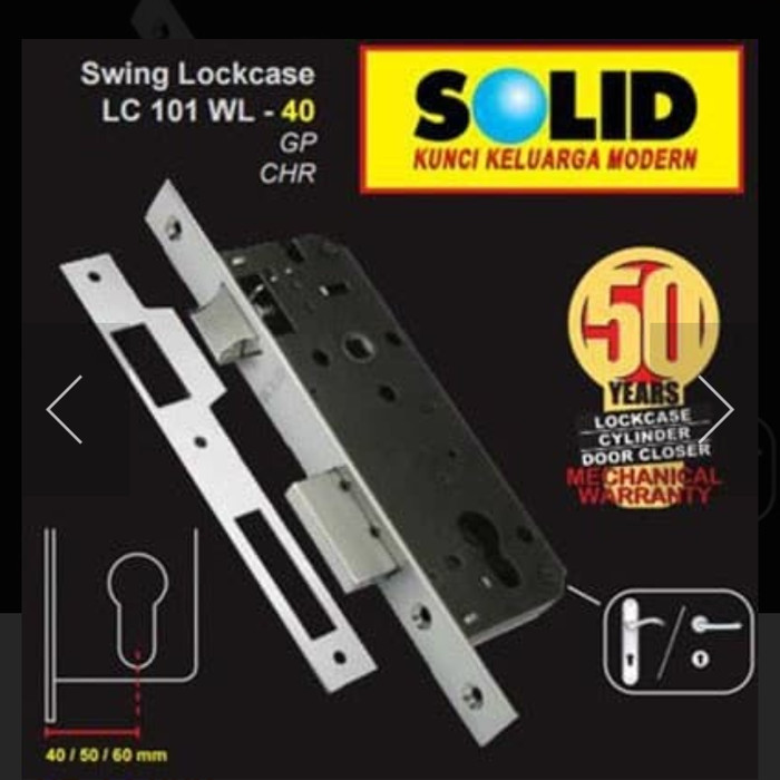 Jual Bodi kunci/kunci pintu SOLID LC 101WL40 chr - Jakarta Barat - Raja ...