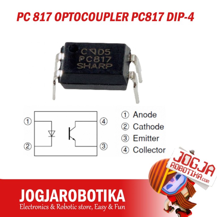 Jual PC 817 OPTOCOUPLER PC817 DIP-4 - Kab. Sleman - Jogjarobotika | Tokopedia