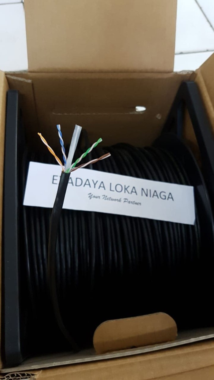 Jual Amp kabel UTP cat6 / cat 6 OUTDOOR BLACK Commscope Kabel Lan ...