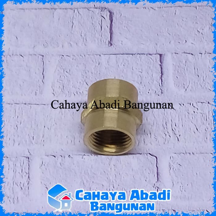 Jual Double Sock / Dobel Sok Drat Dalam 1/2" x 1/2" Kuningan - Jakarta Barat - Cahaya Abadi ...