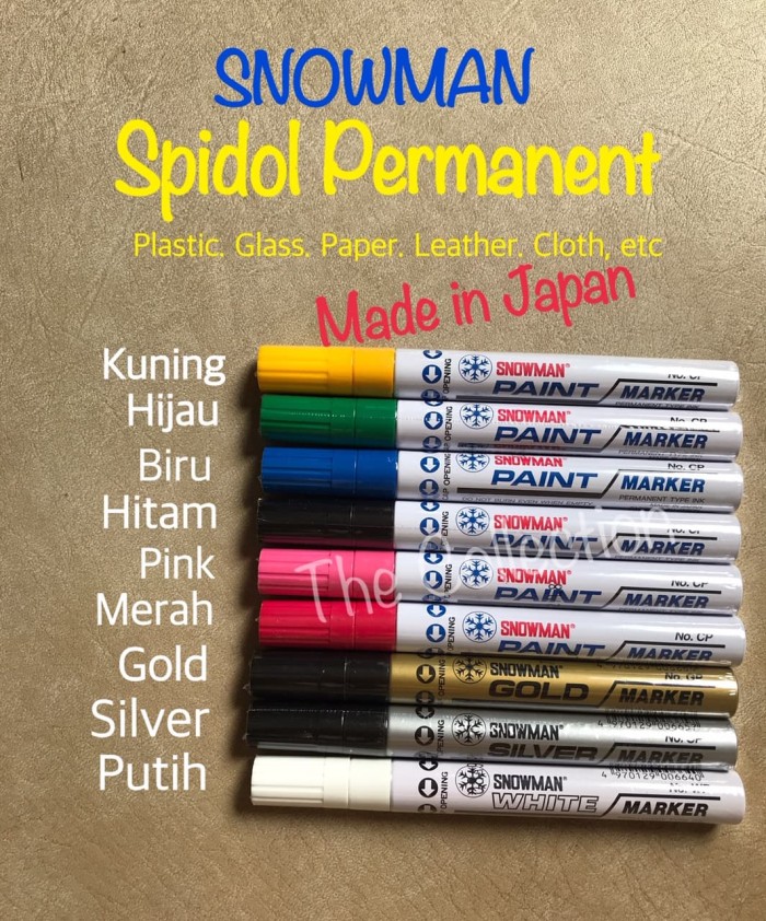 Jual ATK0640SN Spidol Permanent Snowman Paint Marker Japan CP WP SP GP ...