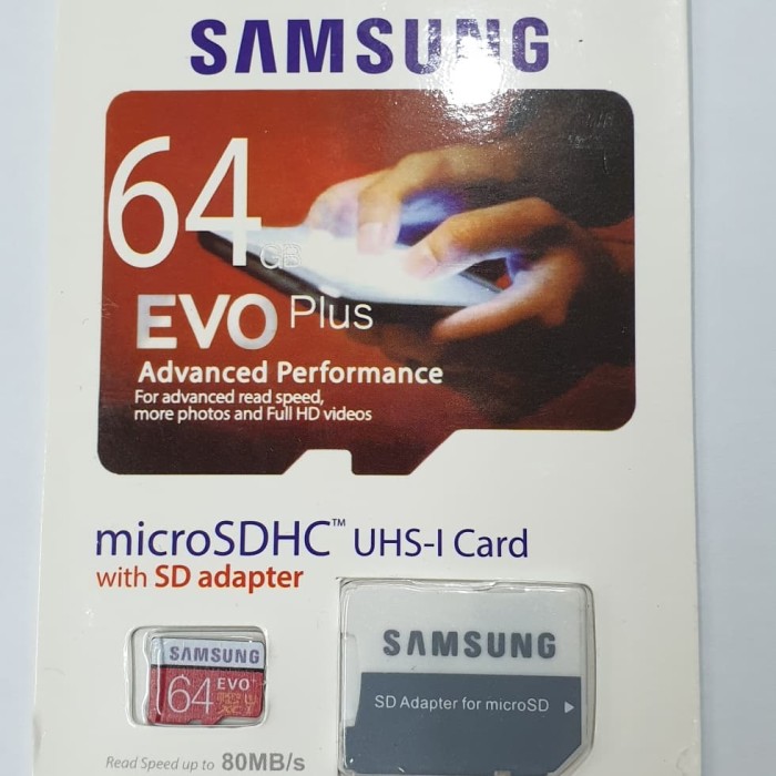 Jual Memori Samsung EVO PlUS 64GB MMC SAMSUNG/Micro SD+adapter ...