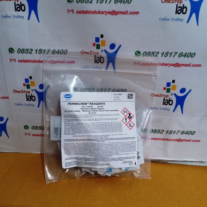 Jual HACH 21061-69 NitraVer 5 Nitrate Reagent Powder Pillows, 10 mL, pk ...