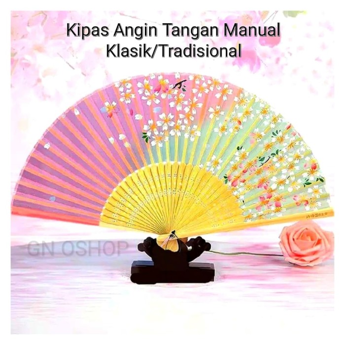 Jual Kipas Tangan Lipat Motif Bunga - Kipas Angin Lipat - Kipas ...