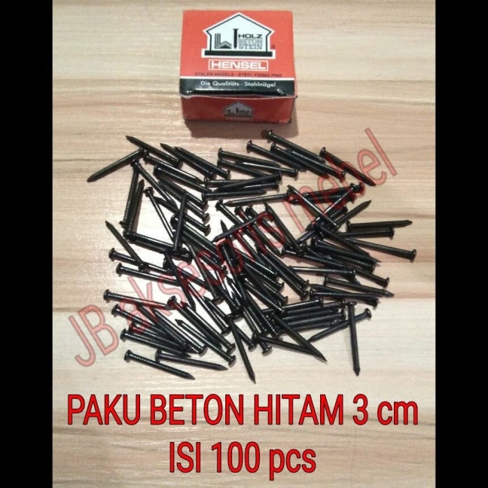 Jual PAKU BETON HITAM 3 cm ISI 100pcs / PAKU TEMBOK COR 30 mm PERKOTAK ...