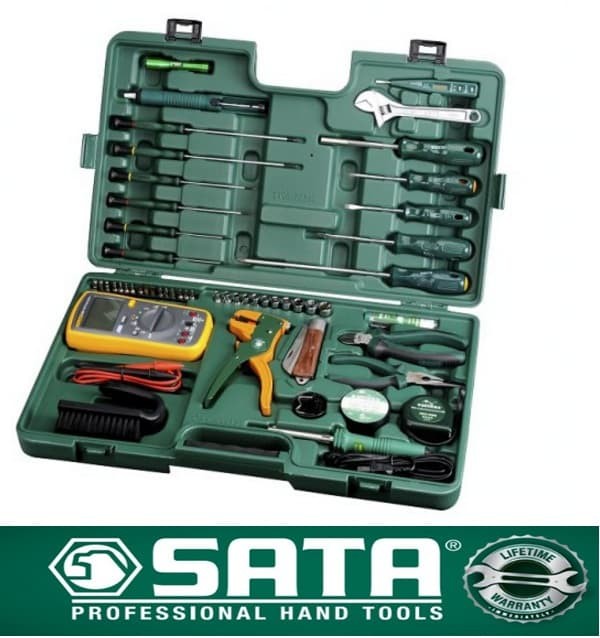 Jual SATA TOOLS 53 Pc. Electrical Toolkit Set / Telecom Tool Set 09535 ...