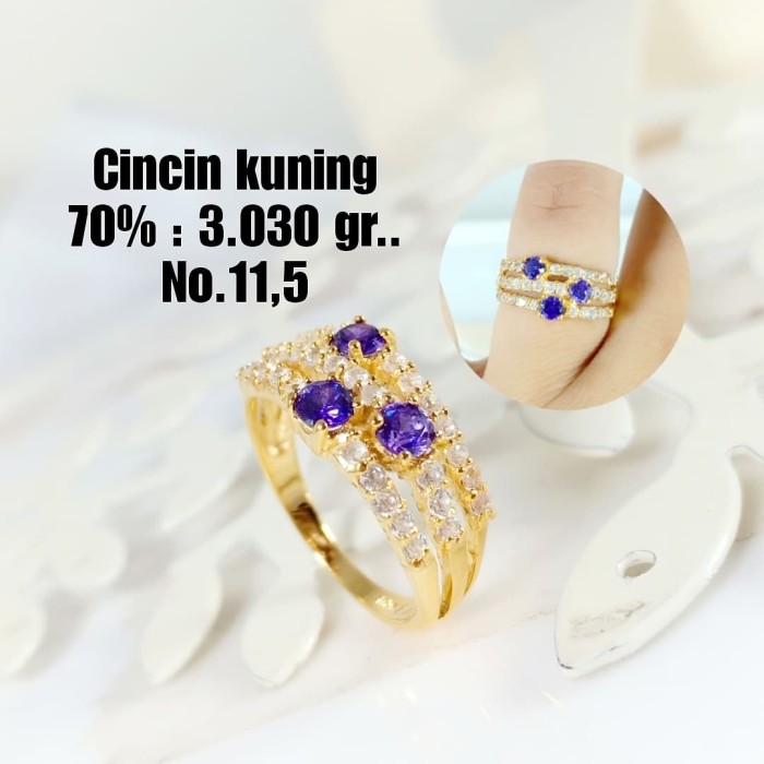 Jual Cincin Emas / Mas Kuning 70% Berat 3.030 Gram No.11,5.. - Jakarta ...