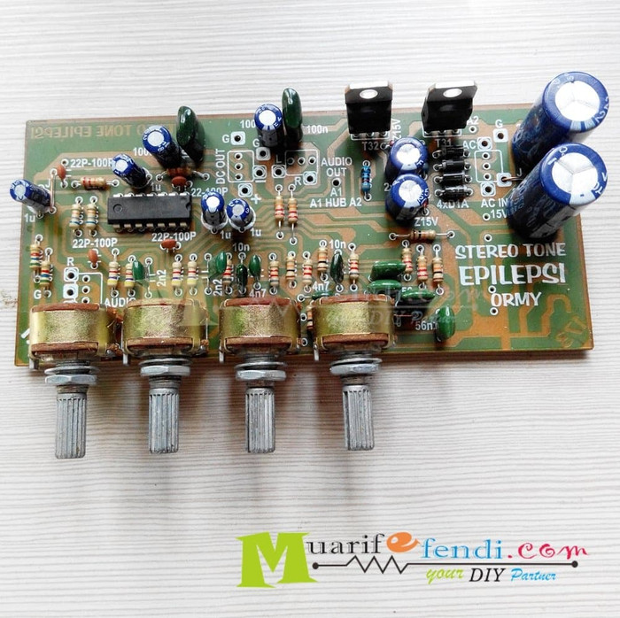 Jual KIT Tone Control Stereo IC opAmp TL074 084 Treble middle bass plus ...