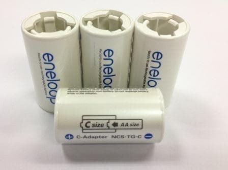 Jual Eneloop Size C Battery Adapter / Converter AA to C Baterai ...